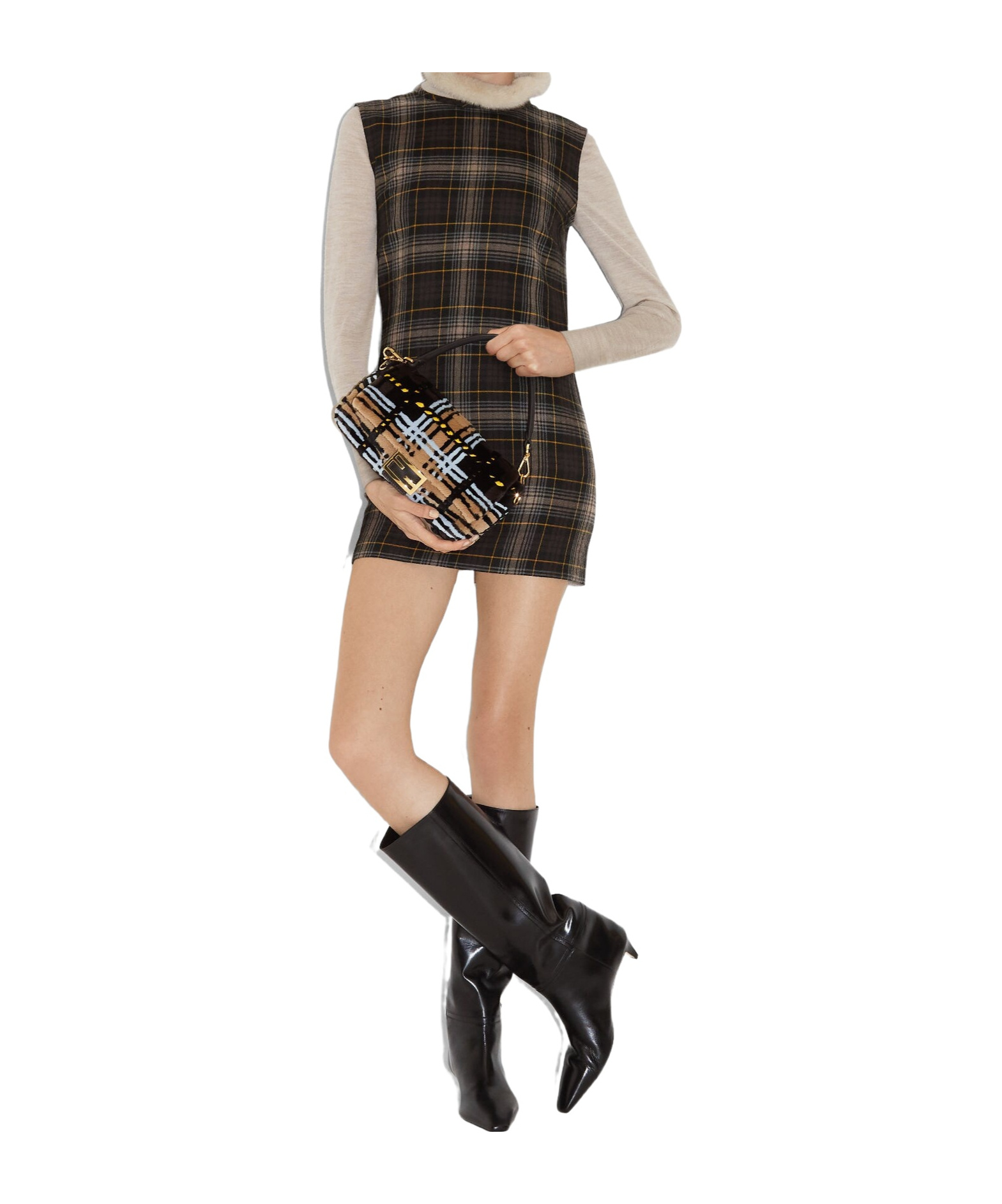 FENDI Fendi Long Sleeved Cut Out Detail Dress